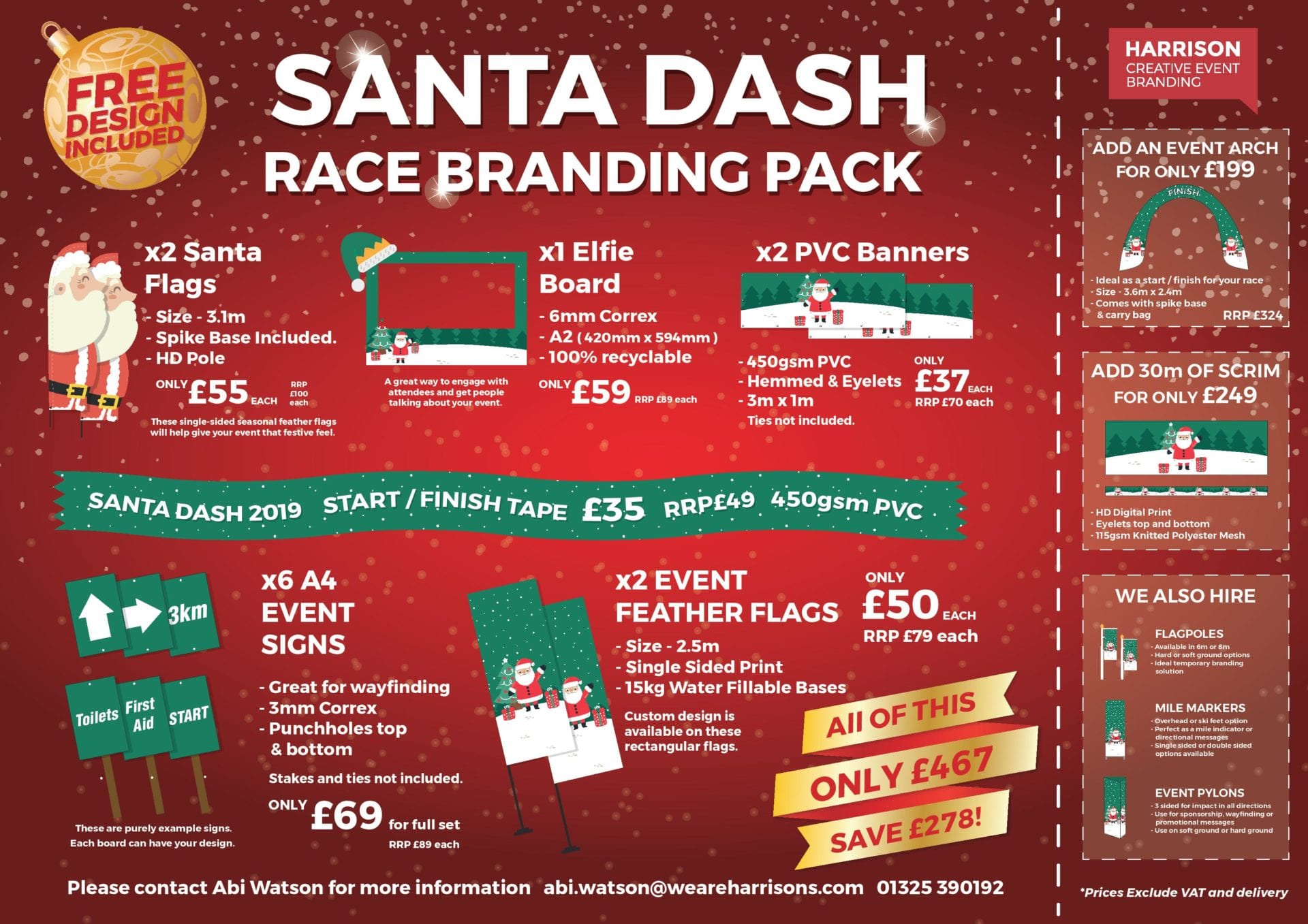 Brand your Santa Dash with our Race Branding Pack - Harrison Creative